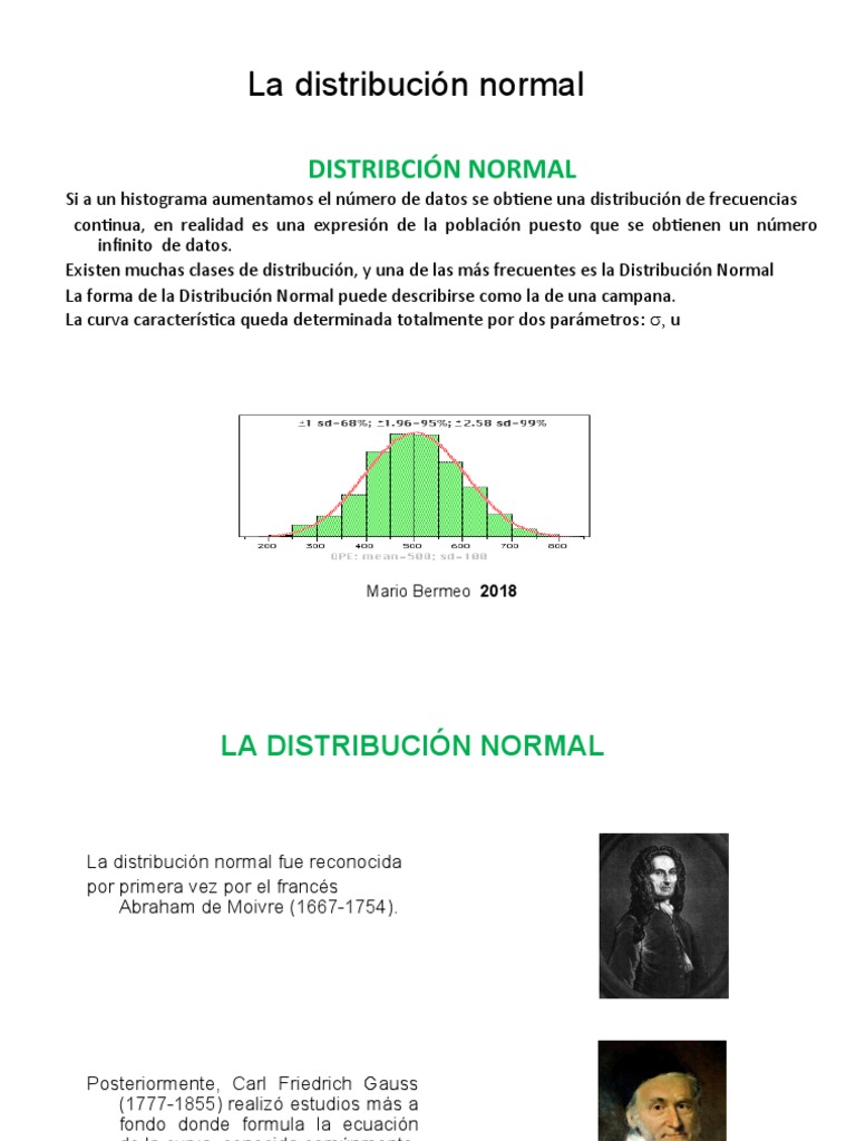 Curva de la Distribución Normal | PDF | Distribución normal ...