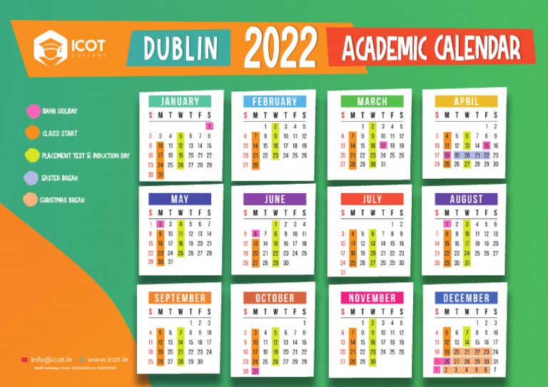 Academic Calendar 2022 Dublin | PDF