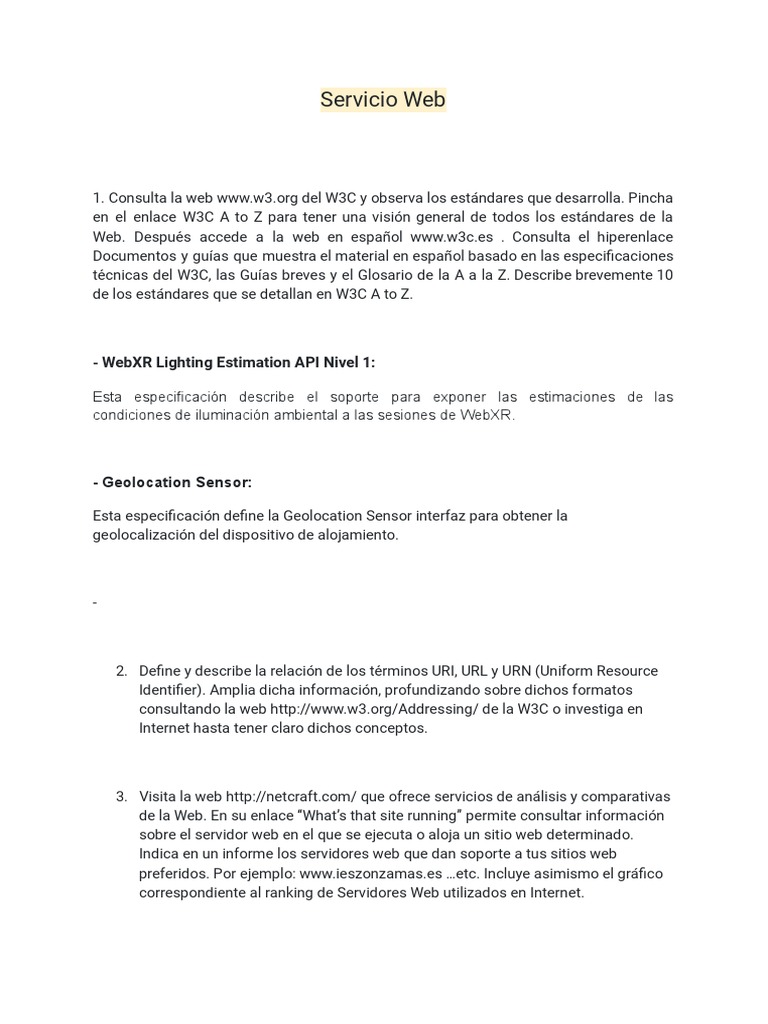 Explorando los estándares y tecnologías de la World Wide Web | PDF ...
