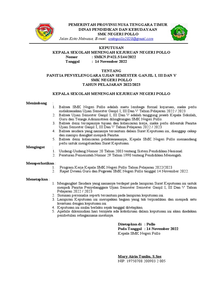 SK Uas Ganjil Ta. 2022 2023 | PDF