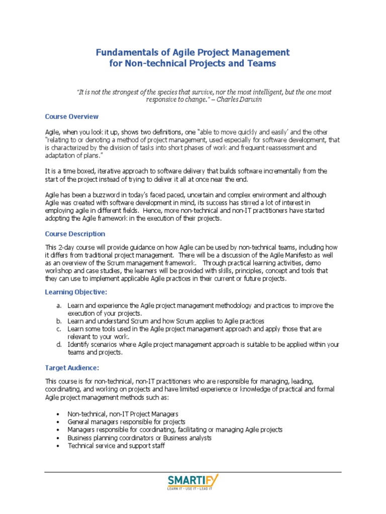 Agile for Non-Tech Project Leaders | PDF | Agile Software Development ...