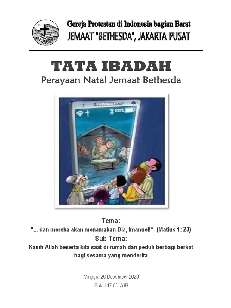 Tata Ibadah Perayaan Natal Jemaat - GPIB Bethesda (26 Desember 2020) | PDF