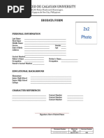 Biodata Form Student | PDF