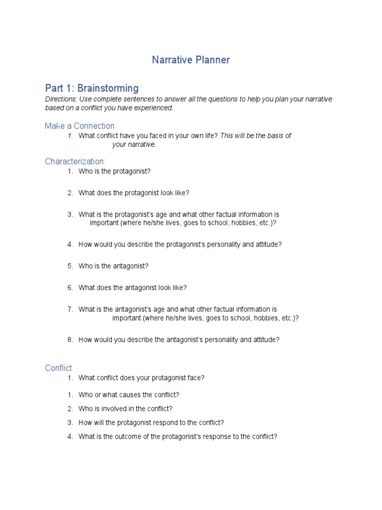Reimagine Narrative Planner 02 09 | PDF | Narration | Narrative