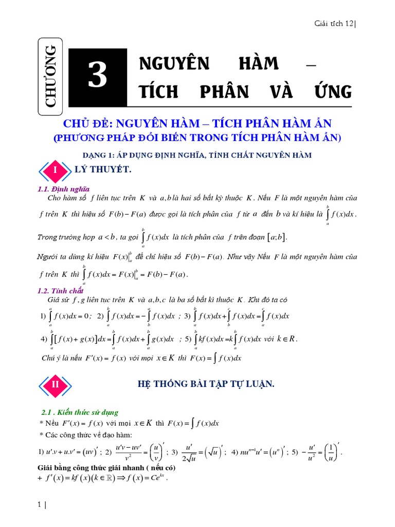 Tích Phân | PDF