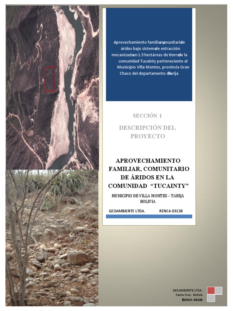 Descripcion Proyecto Aridos - Tucainty | PDF