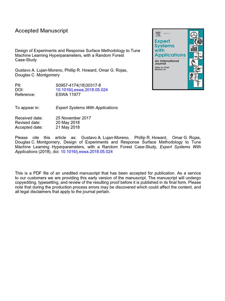 Design of Experiments and Response Surface | PDF | Machine Learning ...