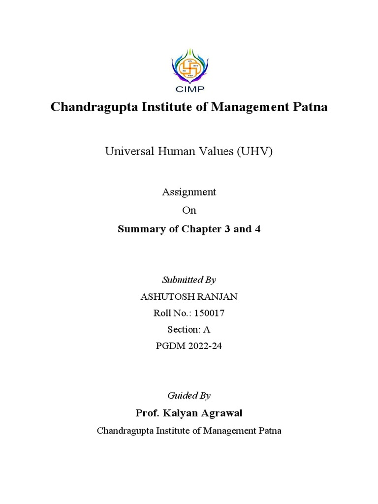 Uhv Assignment Pdf Happiness Understanding