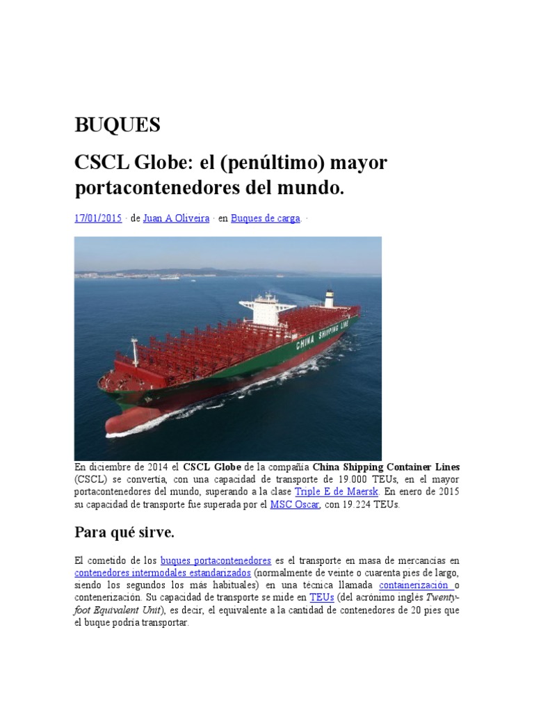 BUQUES | PDF | Embarcación | Transporte