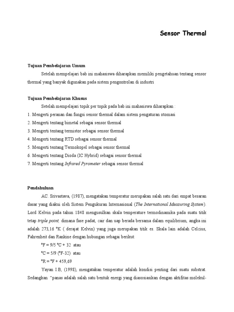 Sensor Thermal | PDF