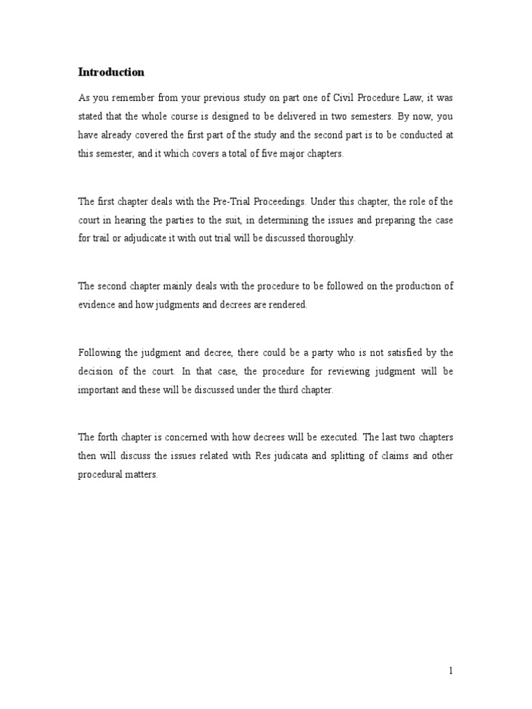 Civil Procedure II | PDF