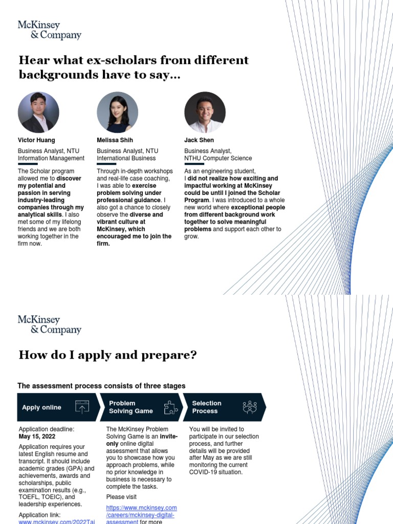 2022 McKinsey Taipei Scholar Program | PDF | Cognition | Behavior Modification