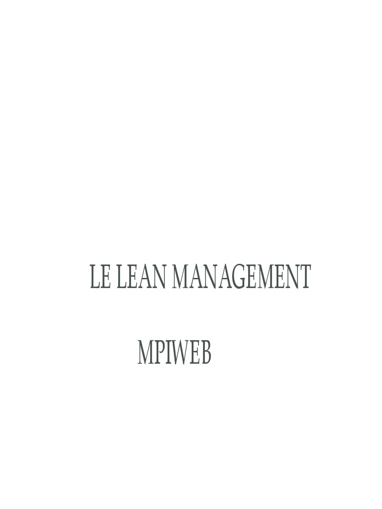 Lean Management | PDF | Lean (production) | Business