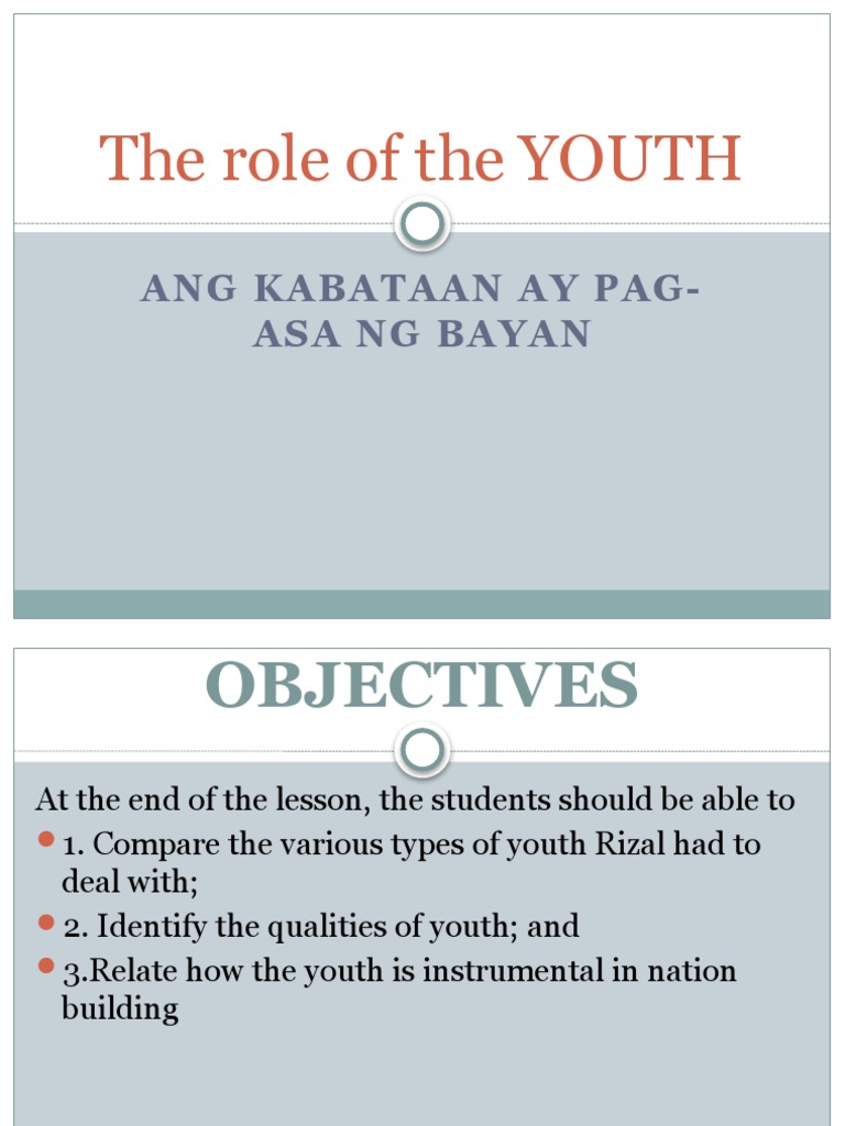 Rizal's Vision: Youth as Nation's Hope | PDF | Social Science
