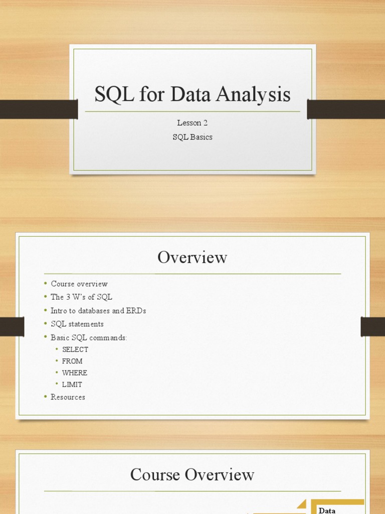 SQL For Data Analysis | PDF | Sql | Databases