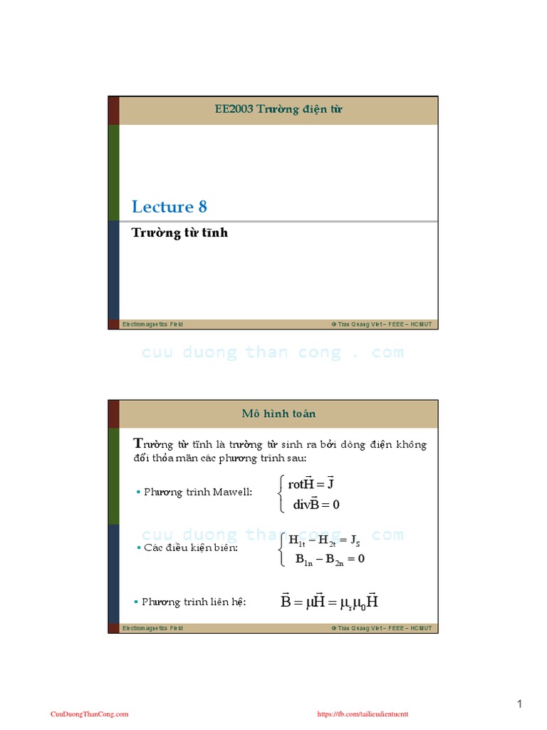 Truong-Dien-Tu - Tran-Quang-Viet - Ee2003-Lecture-08-171 - Truong-Tu-Tinh - (Cuuduongthancong ...