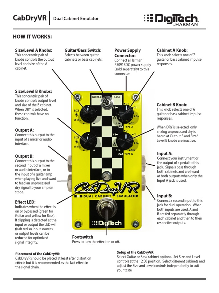 DigiTech CabDryVR How It Works Original | PDF | Electricity | Electronics