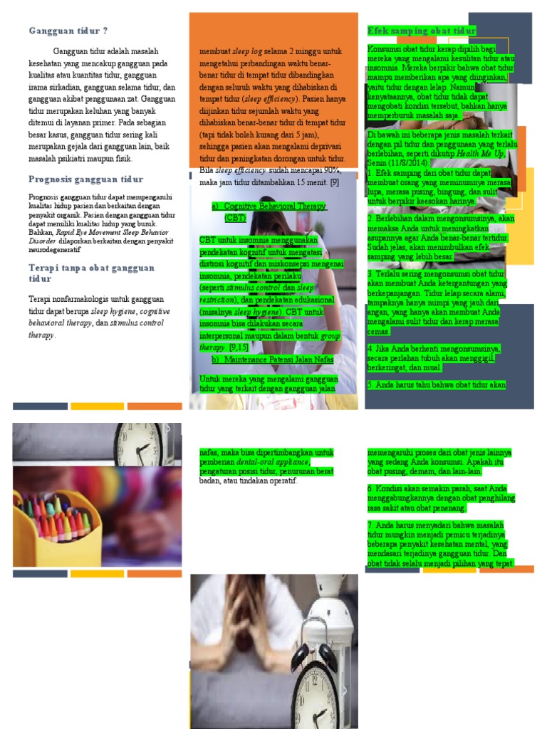 Gangguan Tidur Leaflet | PDF | Pengembangan Diri