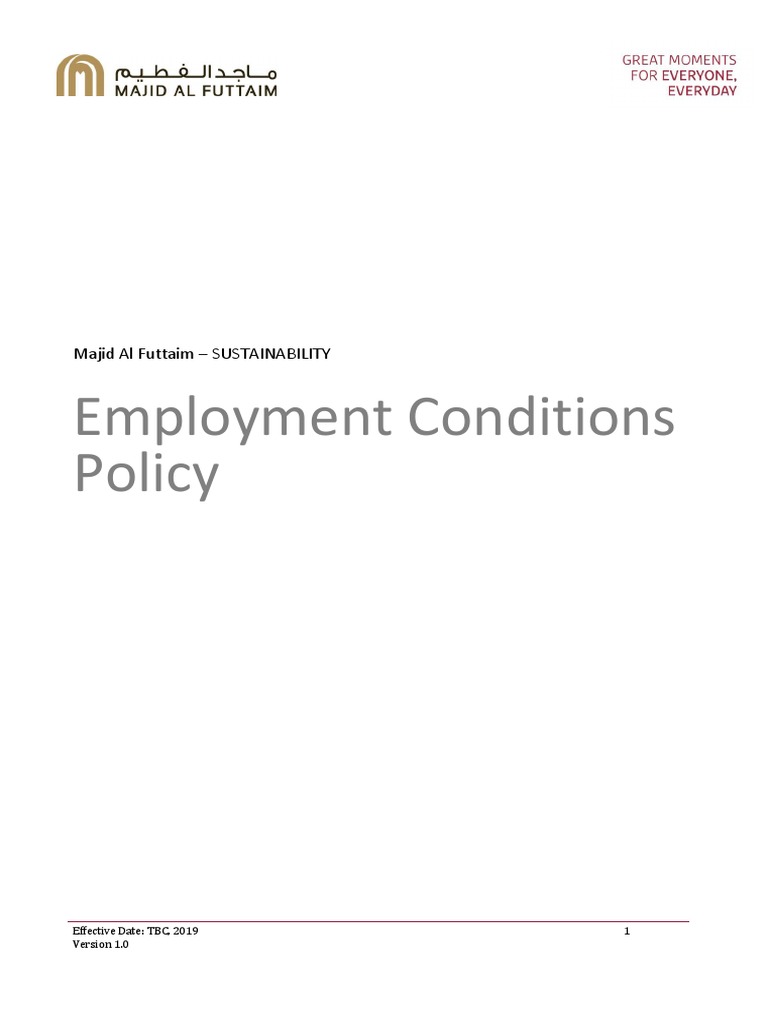 Majid Al Futtaim Employment Policy | PDF | Cost Of Living | Employment