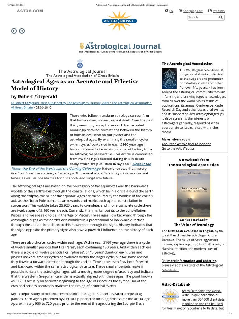 Astrological Ages As An Accurate and Effective Model of History | PDF ...