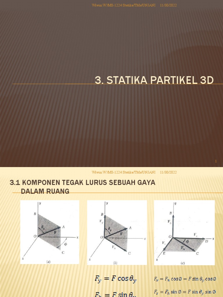 3 Statika Partikel 3D | PDF