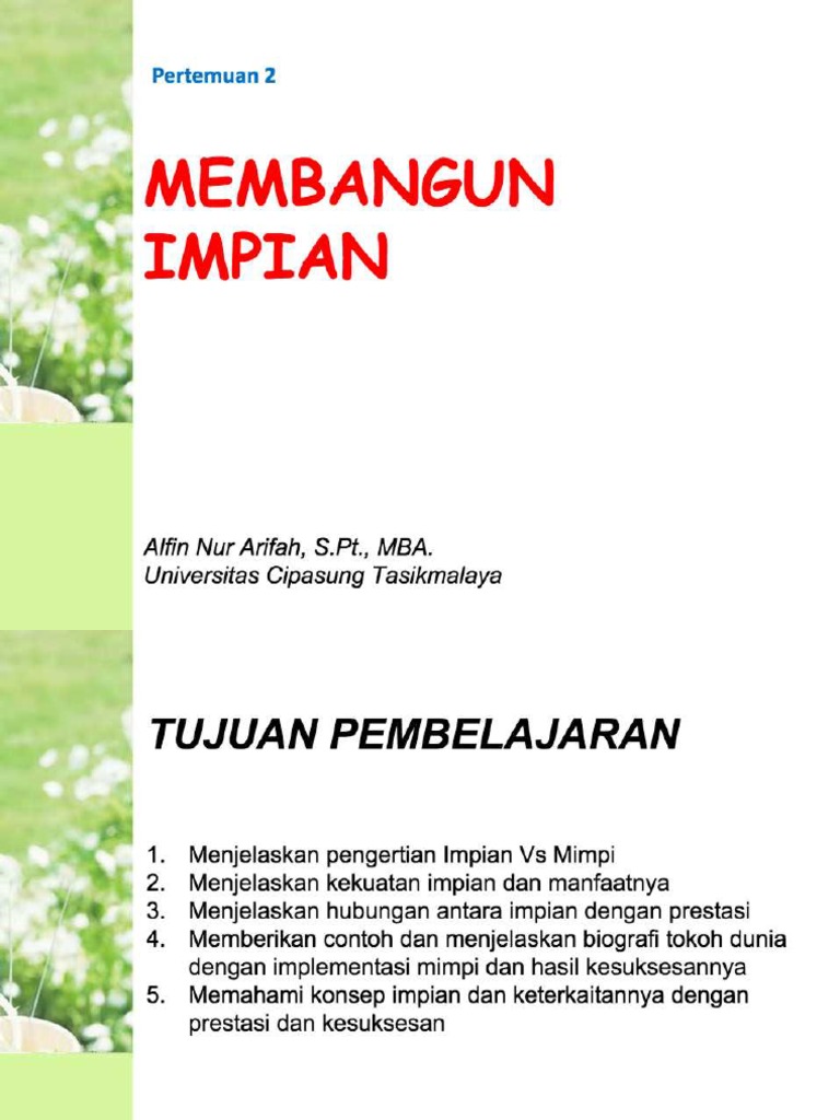 2 Membangun Impian PPT 11zon | PDF
