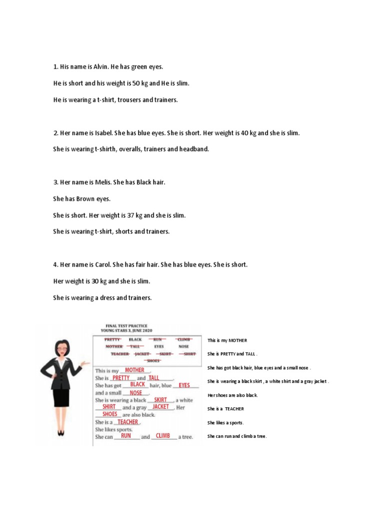 Describing People | PDF | Wellness