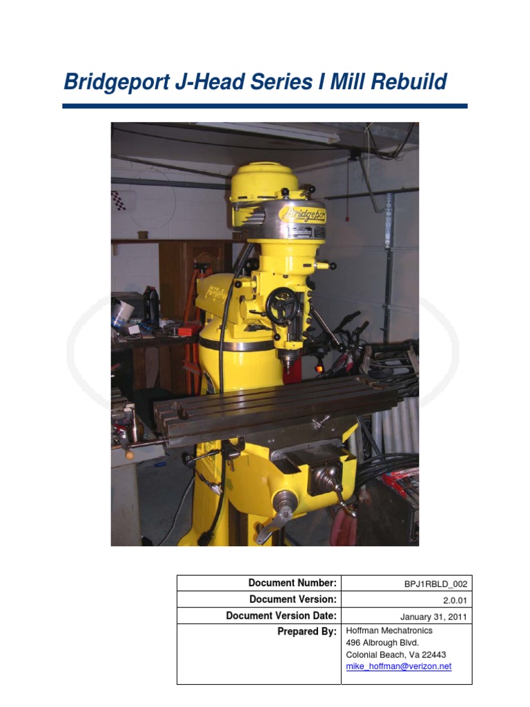 Bridgeport J-Head Series I Rebuild | PDF | Electric Motor | Numerical ...