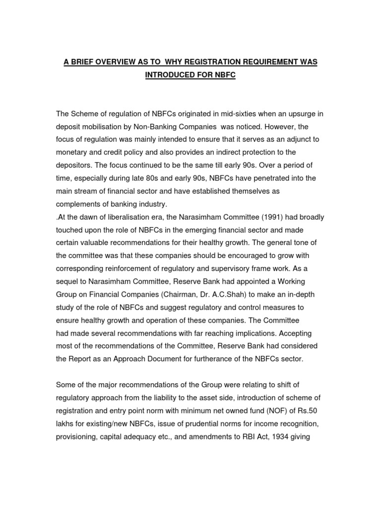 7 - Formation of NBFC | PDF | Non Bank Financial Institution ...