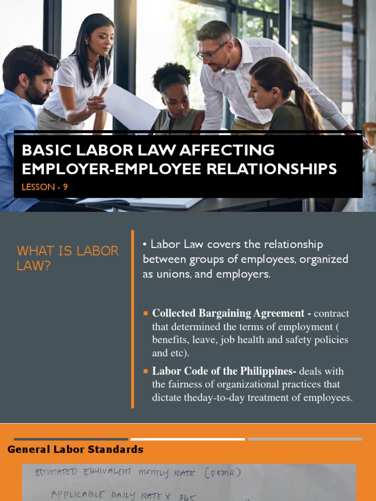 Basic Labor Law Affecting Employer Employee Relationships | PDF ...