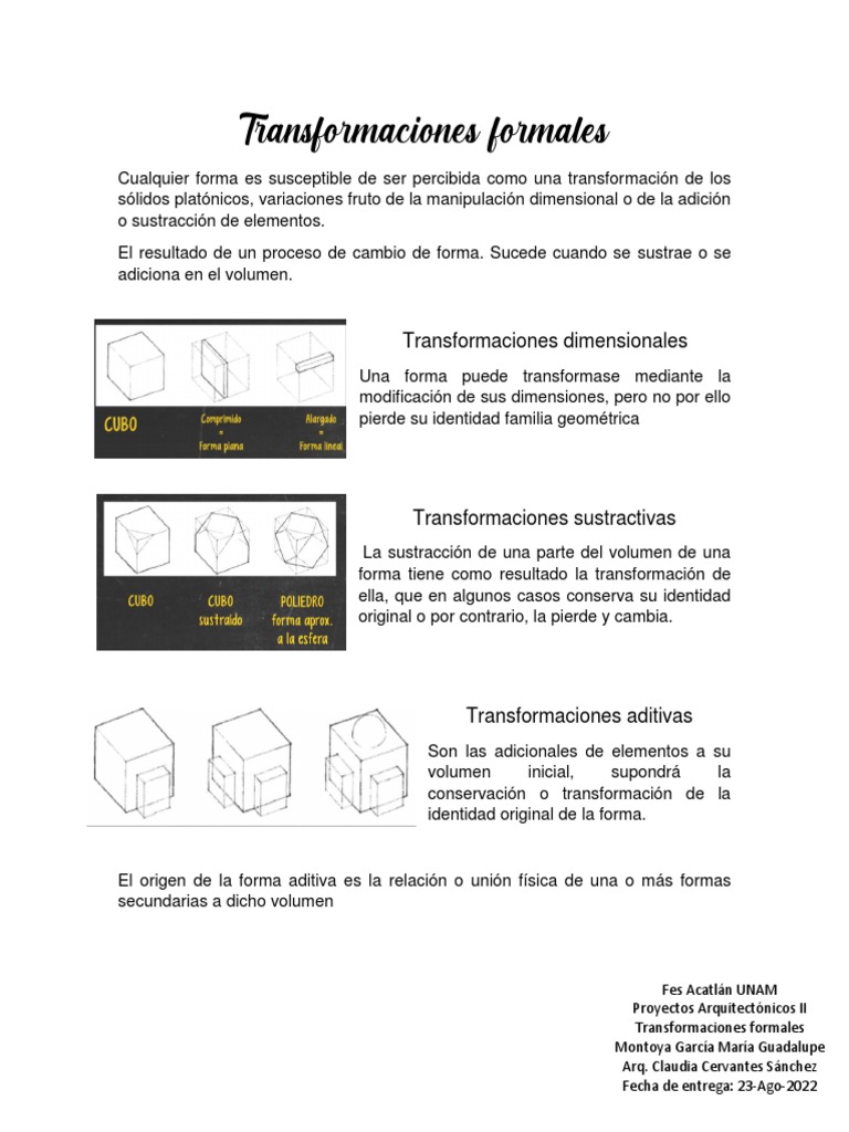 Transformaciones Formales | PDF