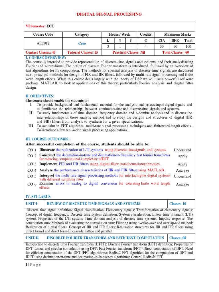 Digital Signal Processing Pdf Discrete Fourier Transform Digital