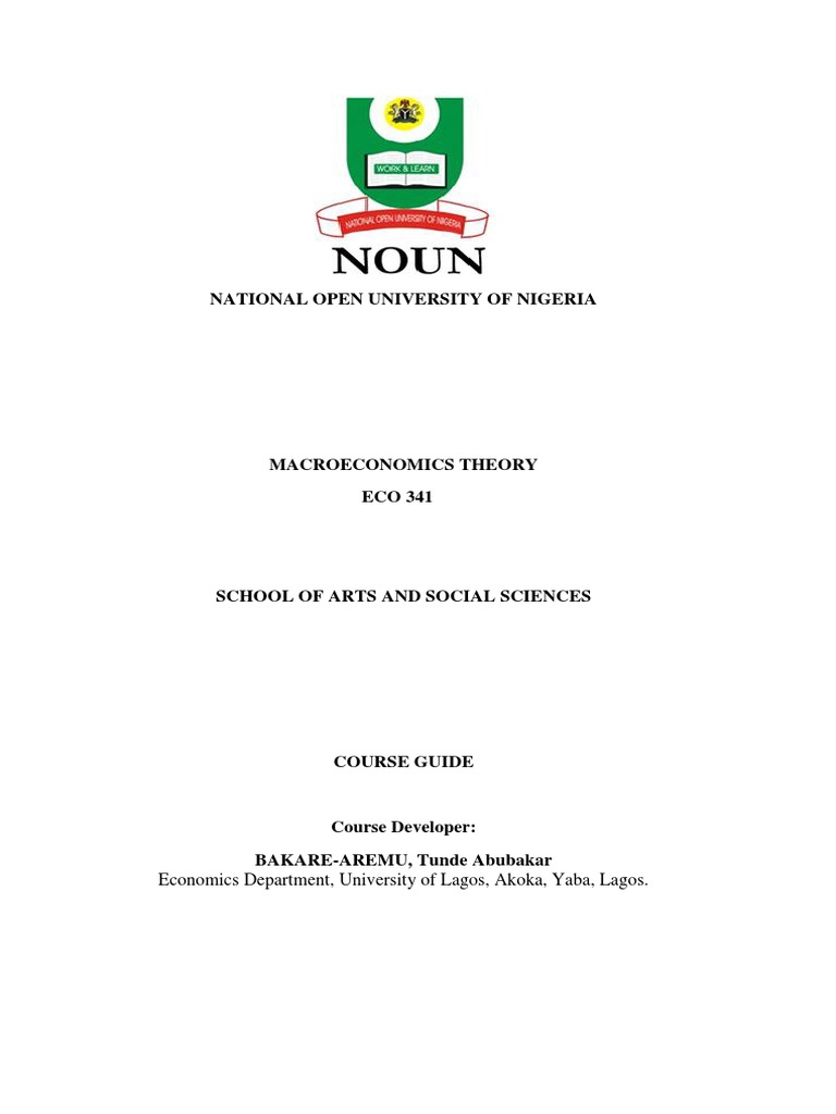 Eco 341 | PDF | Macroeconomics | Microeconomics