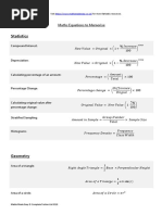 Edexcel IGCSE Math B Formula Sheet | PDF