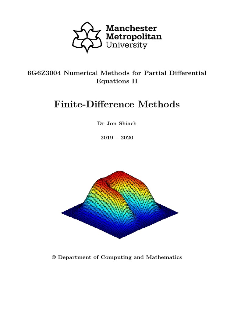 Finite Difference Methods Notes Pdf