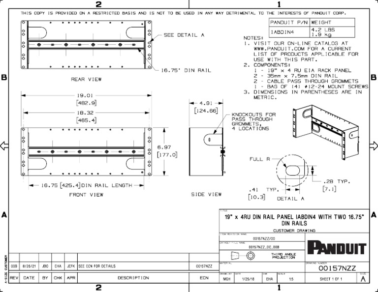 Din Rail Panel Iabdin4 W | PDF | Manufactured Goods | Equipment
