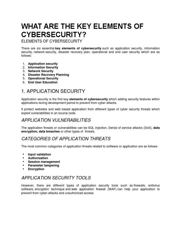Elements of Cyber Security | PDF | Business | Technology & Engineering