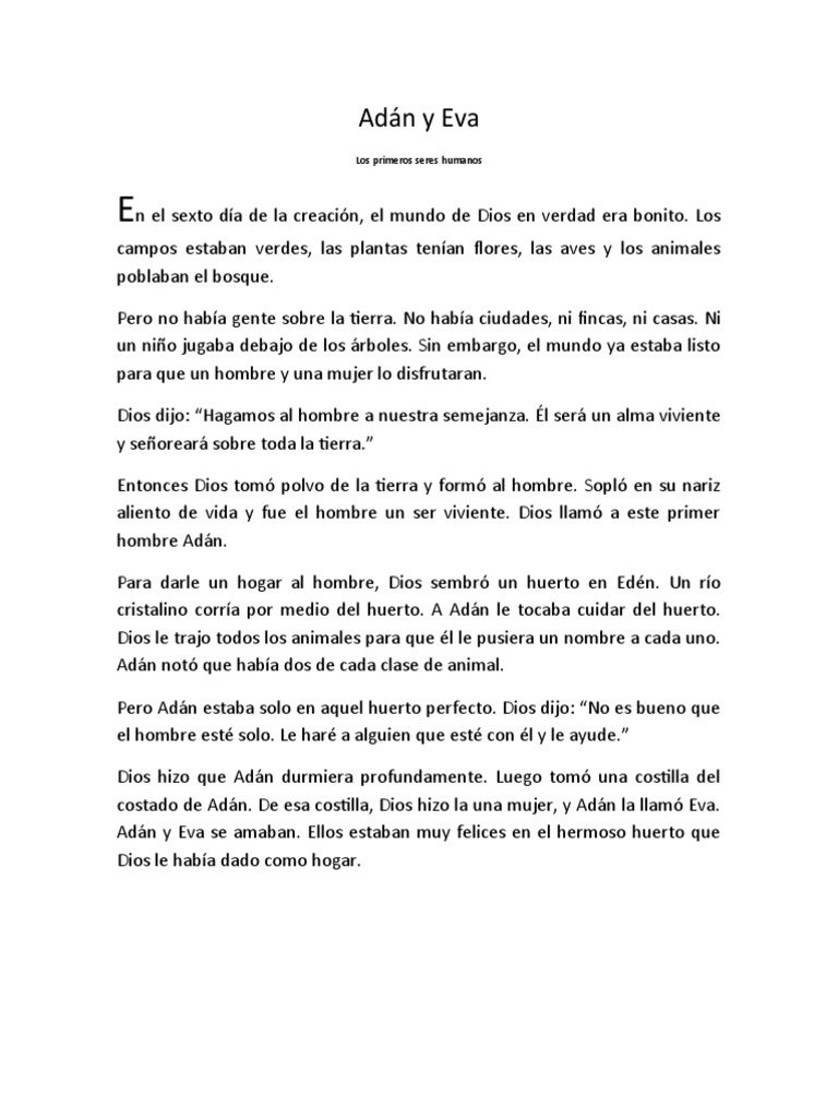 Adán y Eva | PDF