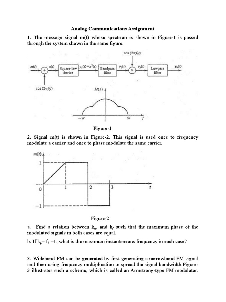Ac Assignment Pdf Frequency Modulation Sound Production Technology