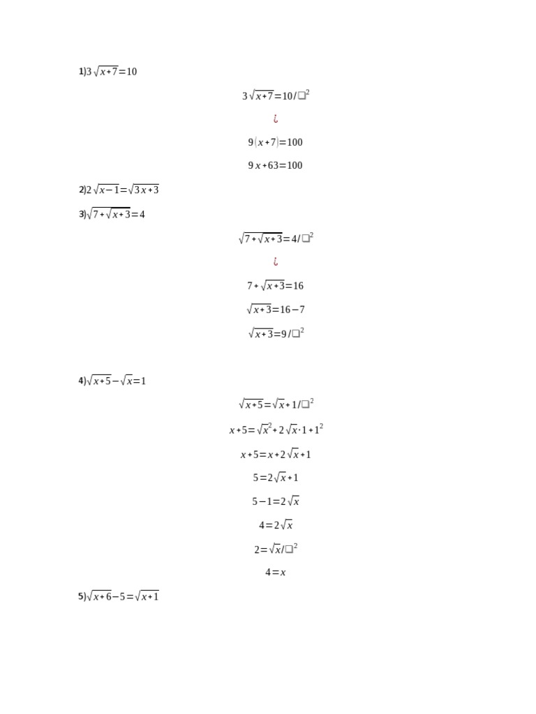 Solving Radical Equations Guide | PDF