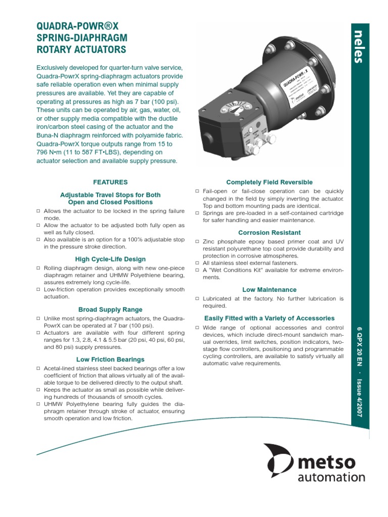 Quadra Power | PDF | Actuator | Valve