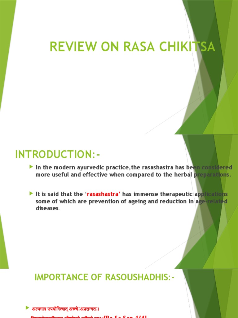 Review On Rasa Chikitsa | PDF
