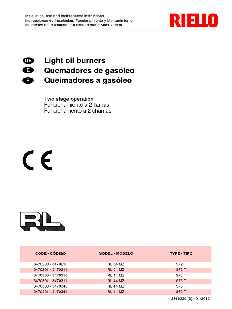 RL34 MZ TC - 2916230-8 | PDF | Valve | Boiler