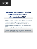 TOP 21 Oracle Fusion HCM Interview Questions | PDF | Oracle Corporation | Application Software