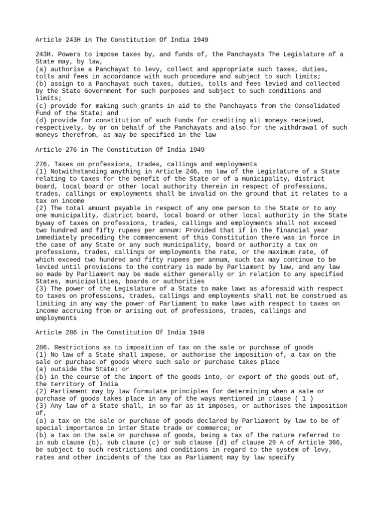 An Analysis of Key Articles in The Constitution Of India 1949 Related ...