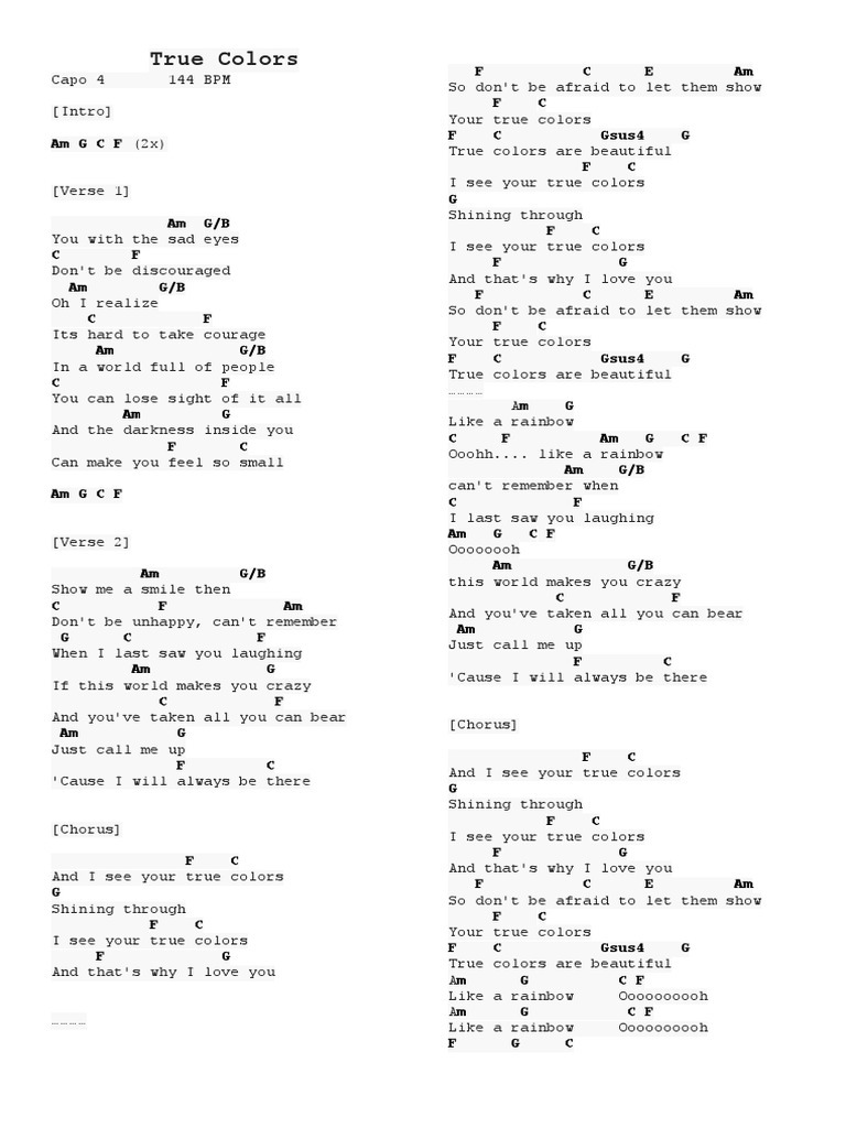 True Colors | PDF