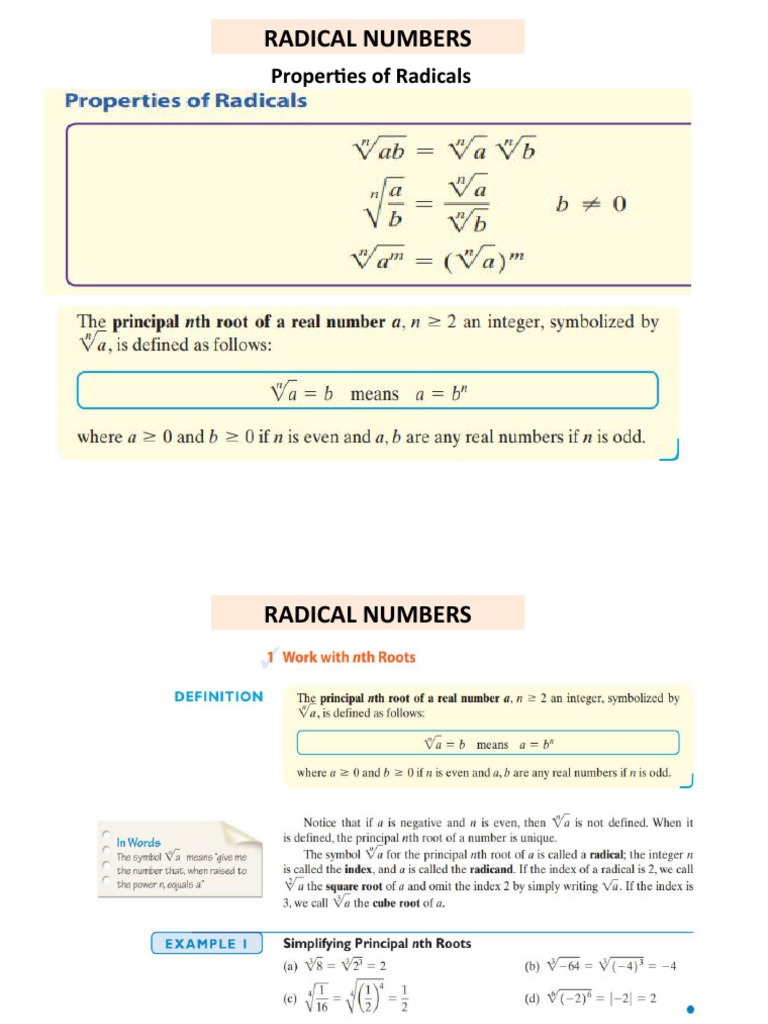 Radicals | PDF
