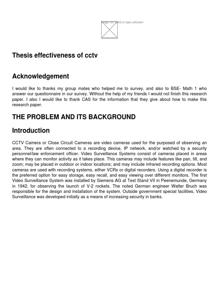 Thesis_effectiveness_of_cctv | PDF | Closed Circuit Television ...