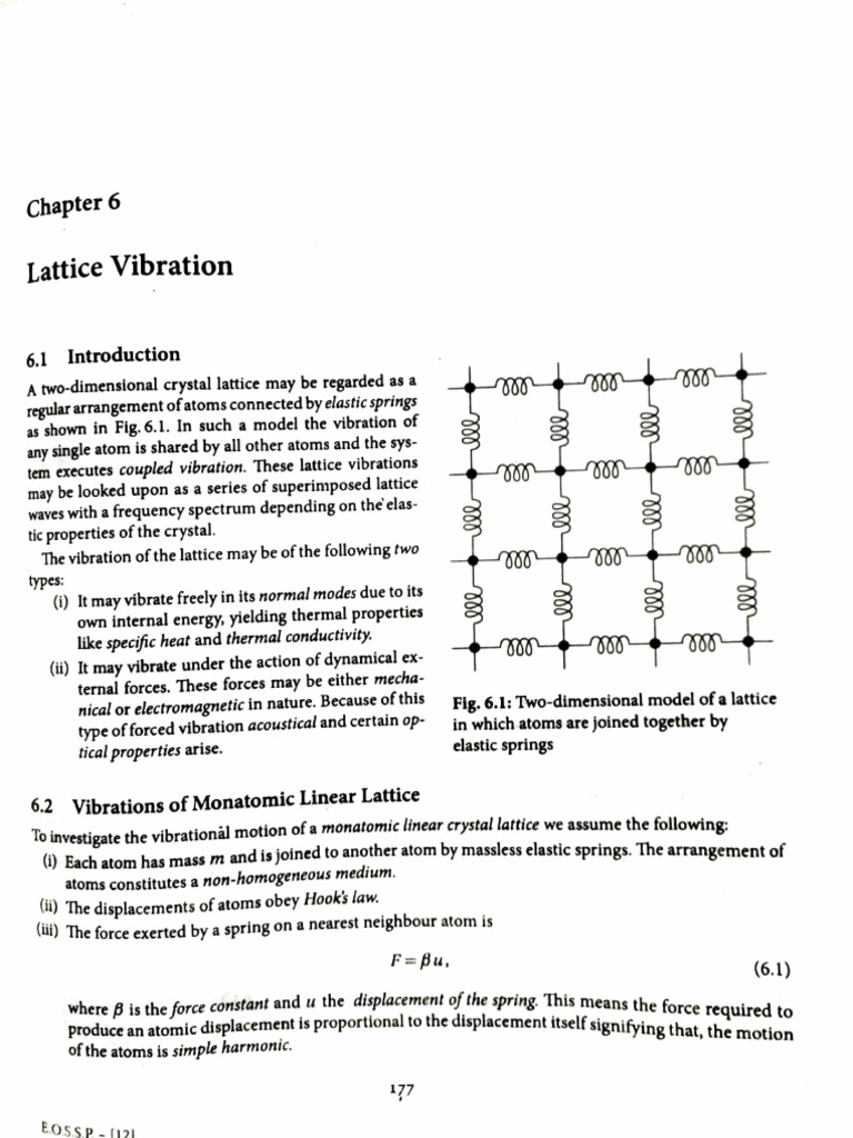 Lattice Vibration in Solid State Physics | PDF | Phonon | Photon