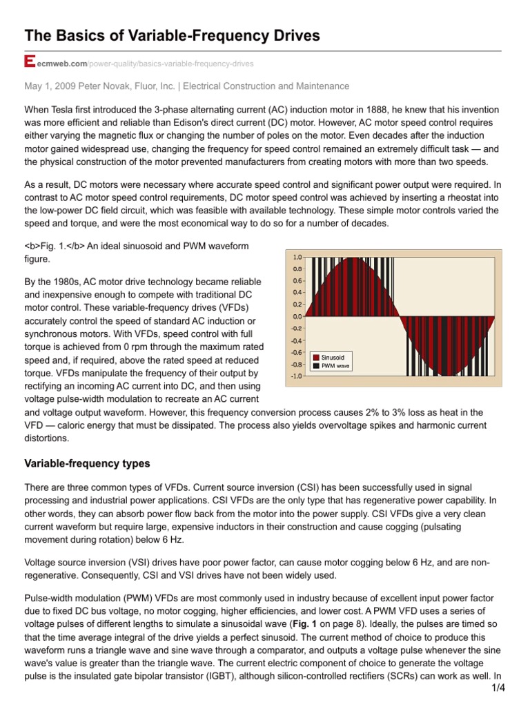 Understanding Variable-Frequency Drives | PDF | Electric Motor | Alternating Current